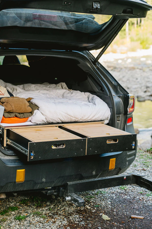 Subaru Outback 2015+ Dual Drawer Storage PreCut Kit – Solid Wood Worx