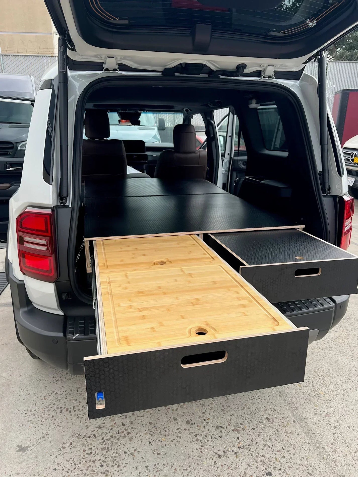 Land Cruiser 250 Dual Drawer Storage PreCut Kit – Solid Wood Worx