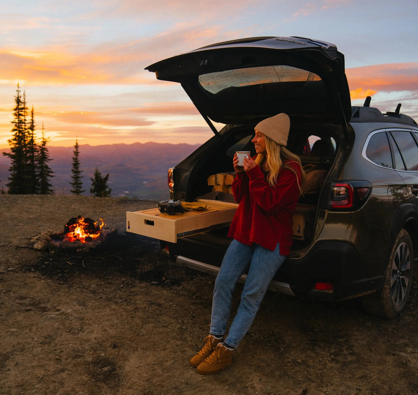 Subaru Outback 2015+ Dual Drawer Storage PreCut Kit – Solid Wood Worx