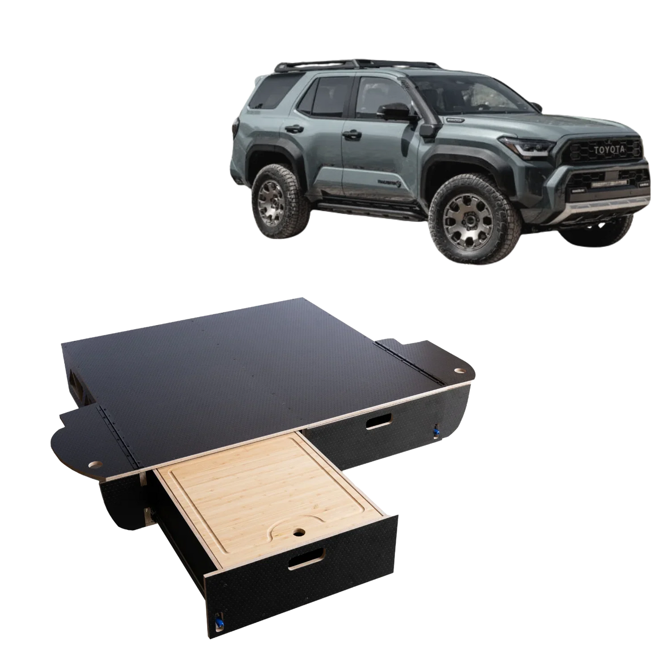 4Runner 6th Gen [2025+] Dual Drawer Storage PreCut Kit (Hybrid, Trail ...